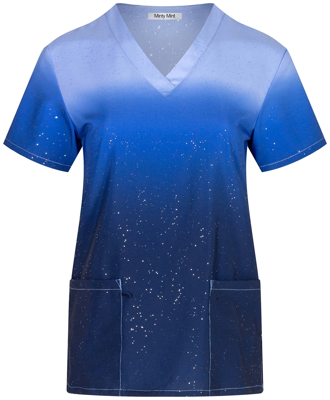 Minty Mint, Women's, Stretch Printed V-Neck Medical Scrub Top, Ceil ...