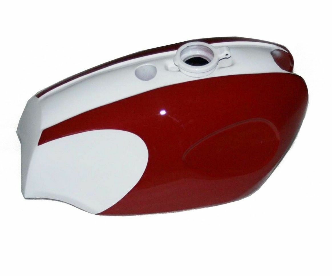 Bsa B25 B44 Star Fire Shooting Star Red White Steel Petrol Fuel Tank ...