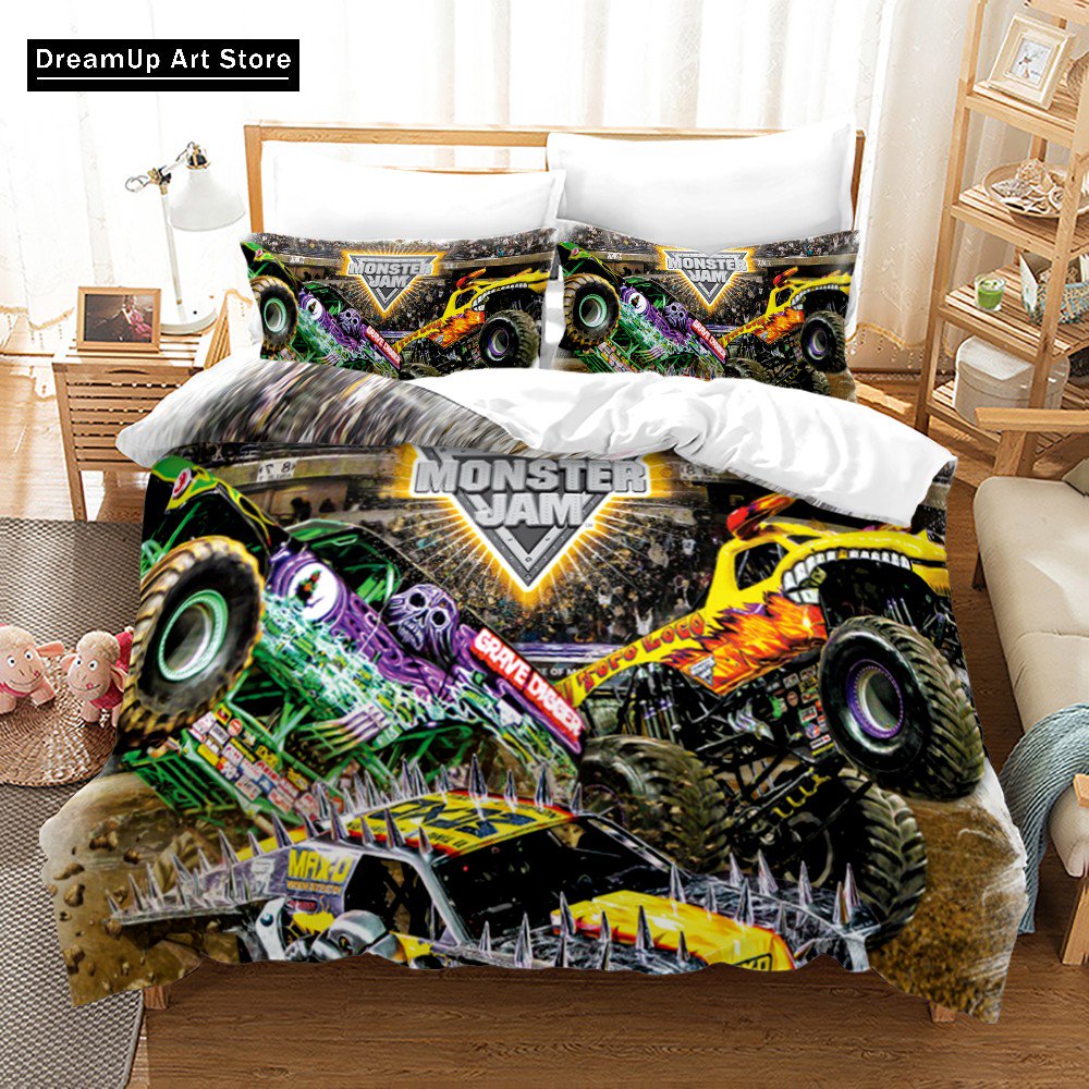 Click here for Yingd Fashion Monster Jam Bedding Set Boys Girls D... prices