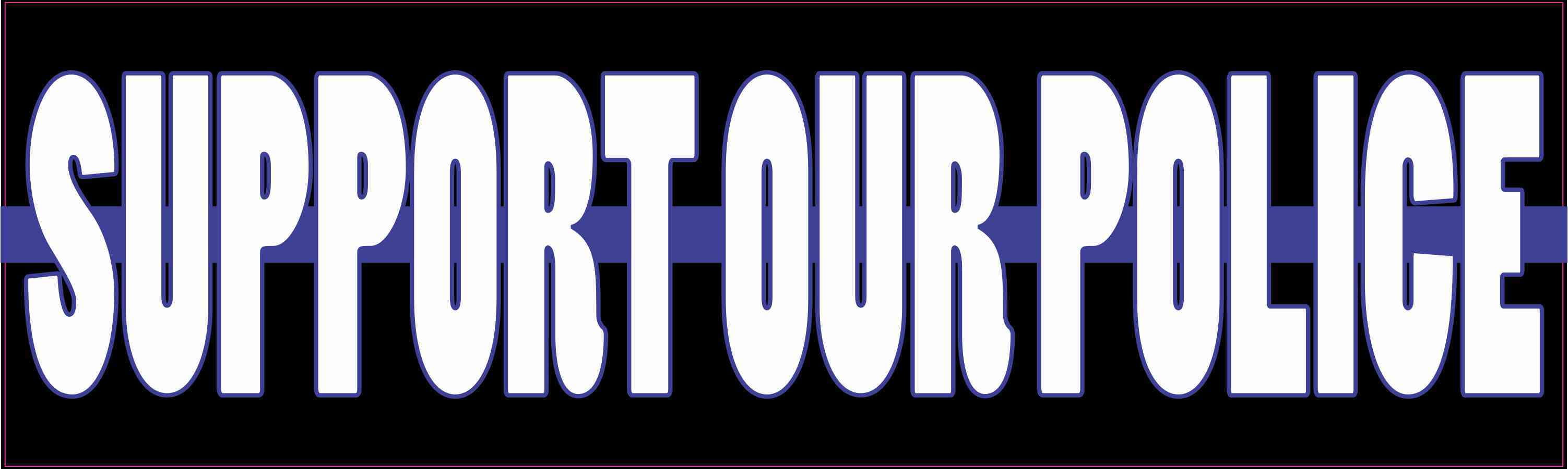 StickerTalk® Brand 10in x 3in Support Our Police Car Bumper Magnet ...