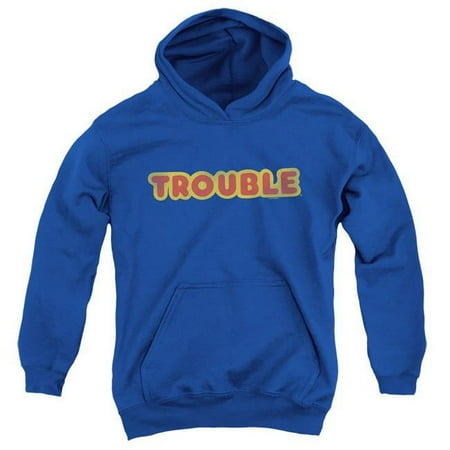 UPC 795089977779 - Trouble & Logo-Youth Pull-Over Hoodie Royal Blue - Extra Large | upcitemdb.com