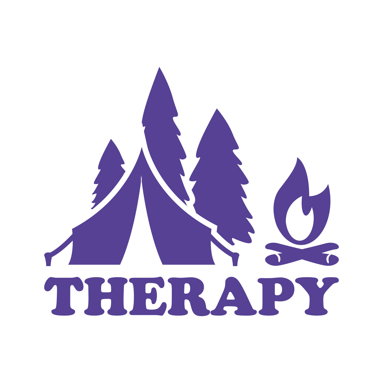 Therapy Camping Sticker Decal Die Cut - Self Adhesive Vinyl ...