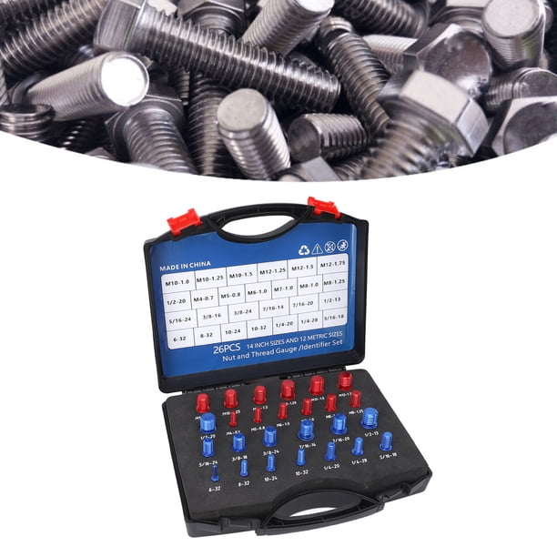 Nut Bolt Thread Checker, 14 Inch Nut Bolt Gauge Easy Identification for ...