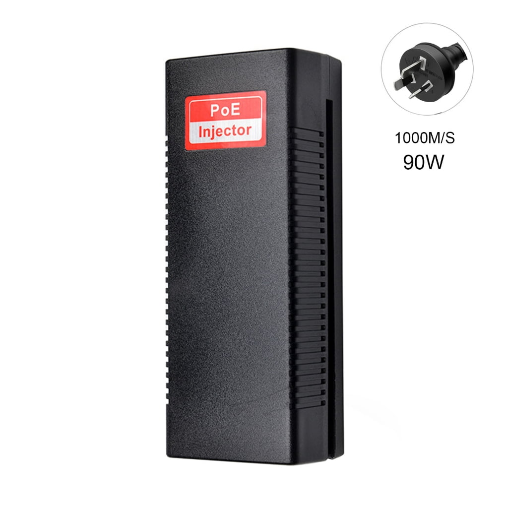 1000Mbps Gigabit 90W High-power POE Injector standard DC55V Output 100 ...