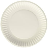 AJM Packaging Corporation White Paper Plates, 9" Diameter, 100 Count ...