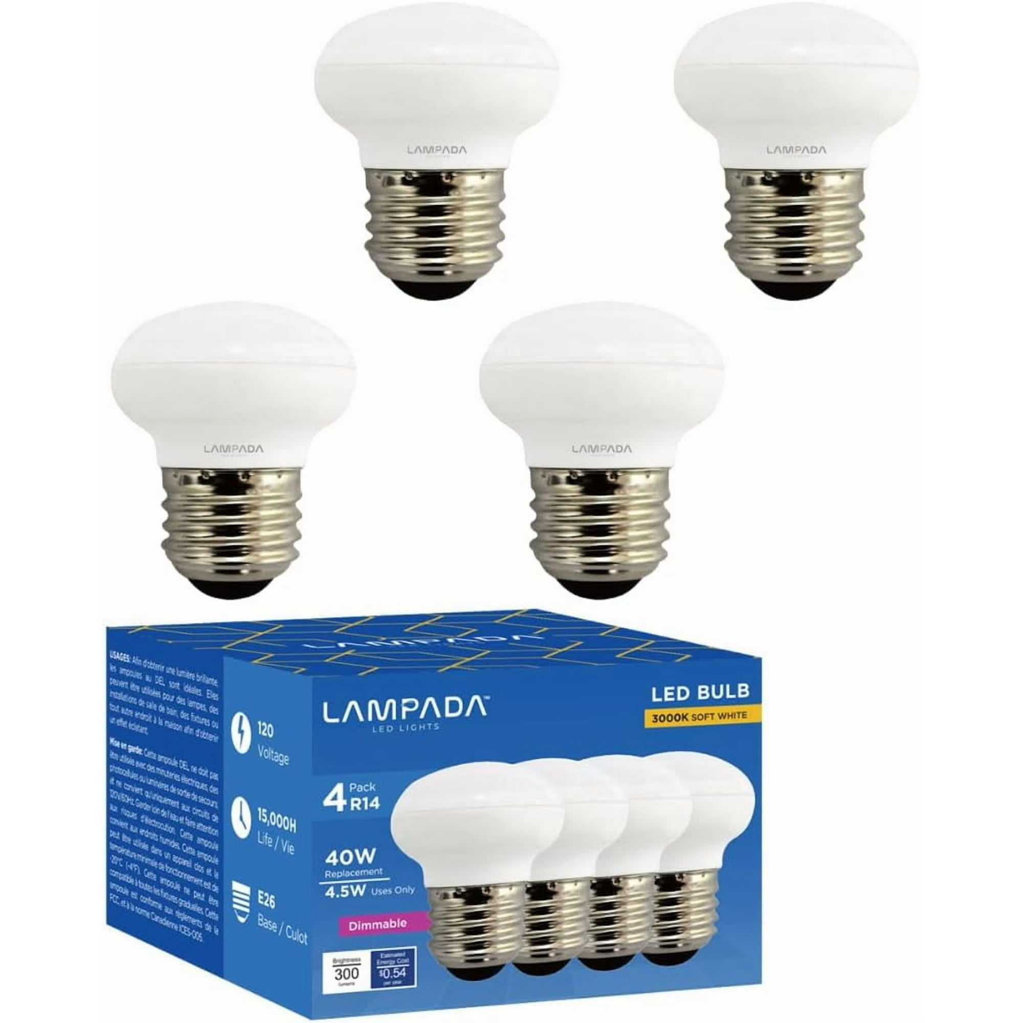 Click here for Siabc-Lampada R14 Dimmable Led Bulb 4w E26 Base Mi... prices