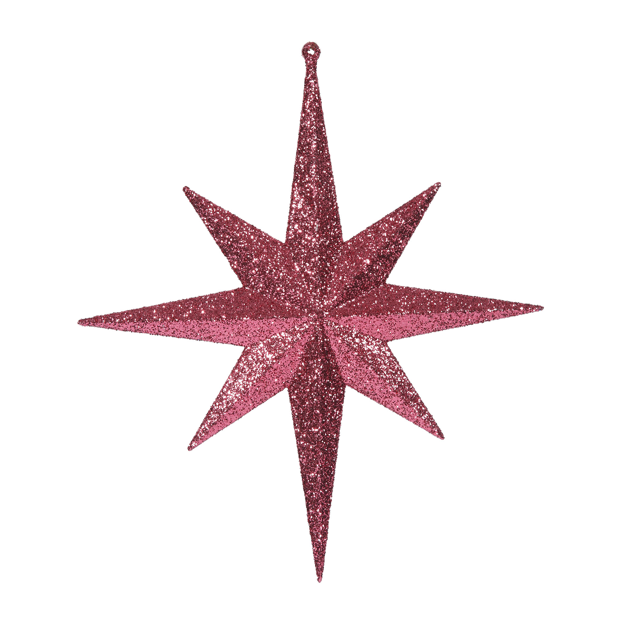 Vickerman 12" Fuschia Iridescent Glitter Bethlehem Star Christmas ...