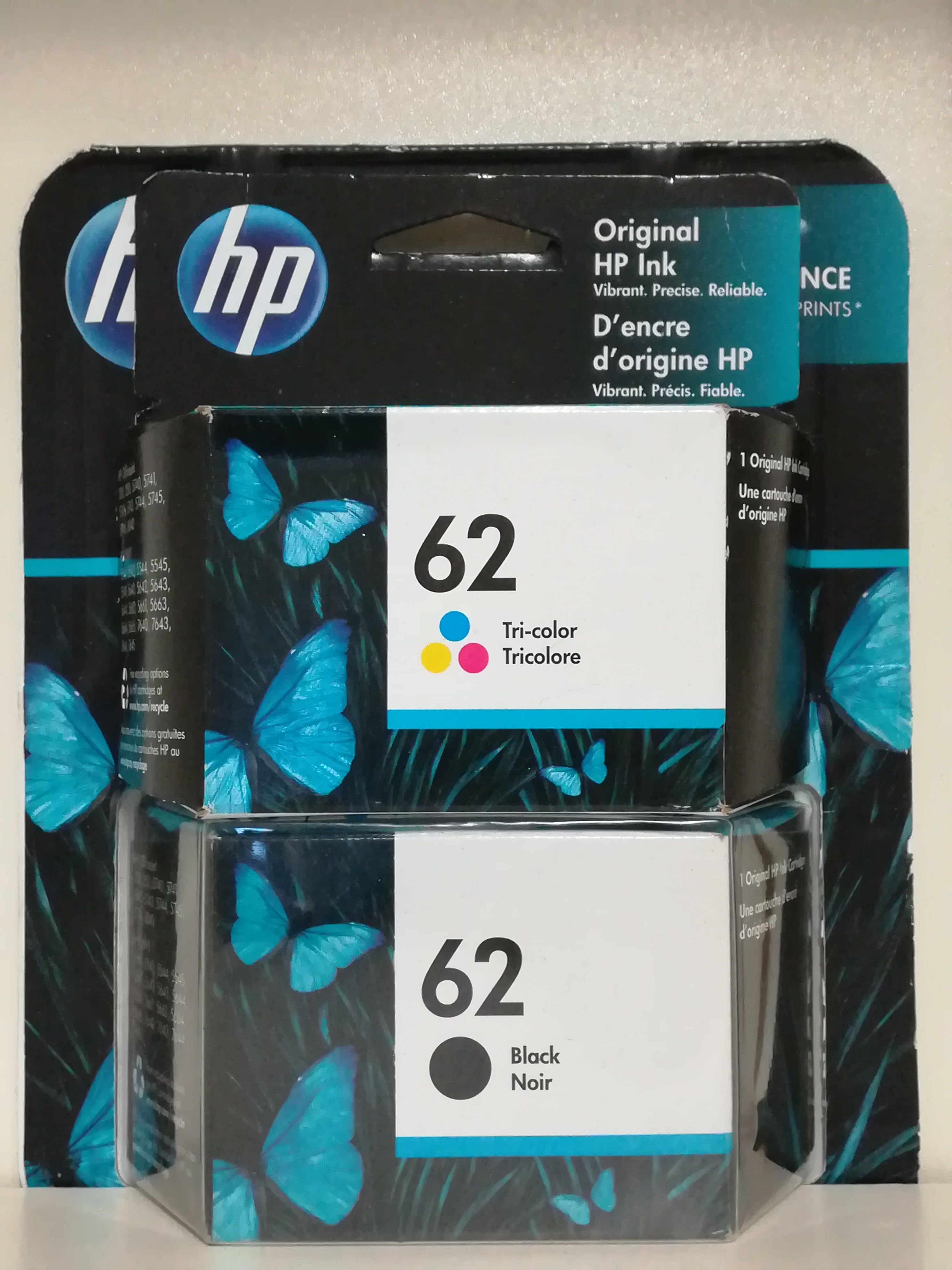 Genuine HP 62 Black Tri Color Original Ink Cartridge Combo 2 Pack genuine-hp-62-black-tri-color-original-ink-cartridge-combo-2-pack