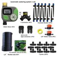64FT Drip Irrigation Kit with Garden Timer Watering System with Tubing ...