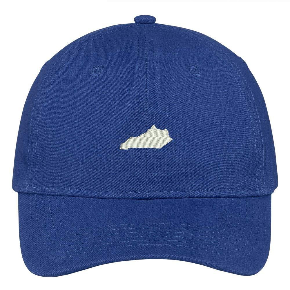 Trendy Apparel Shop Kentucky State Map Embroidered Low Profile Soft ...