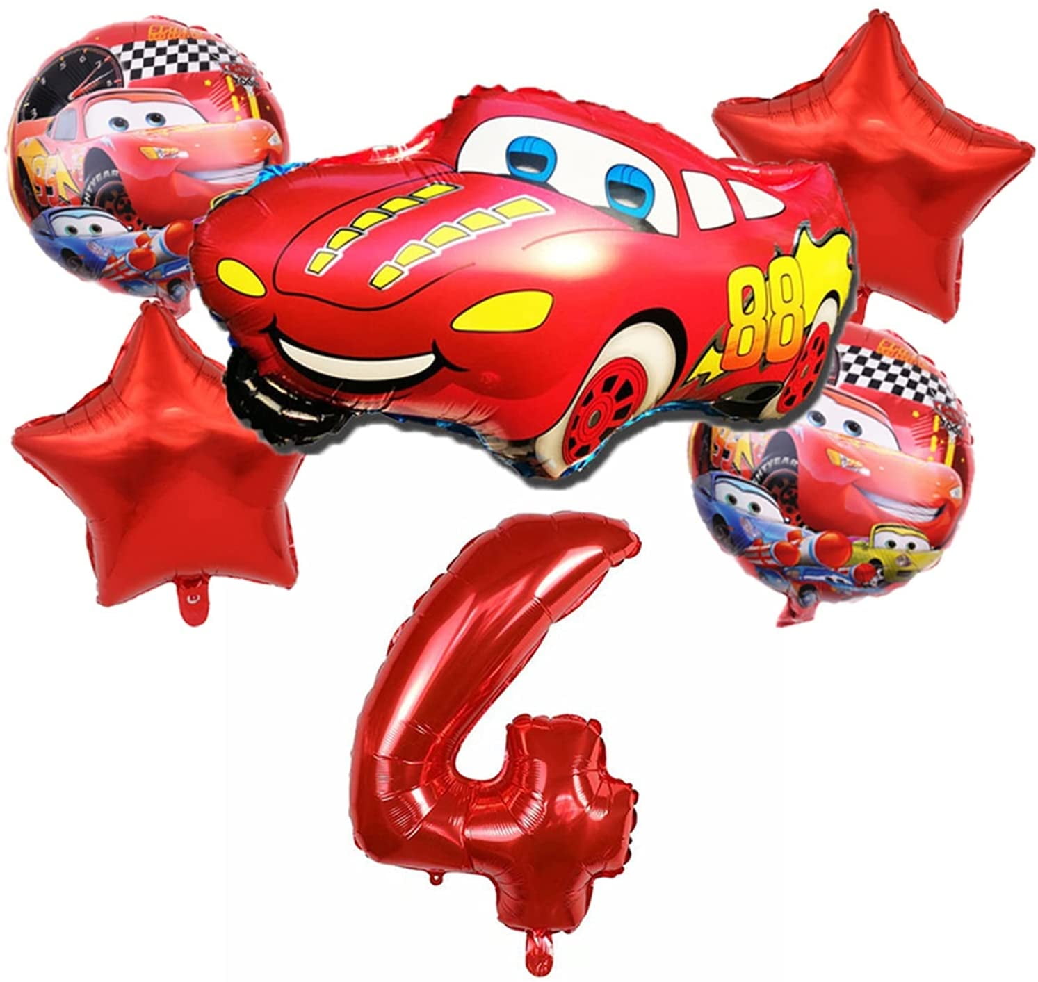 Balloons 1 Set of Cartoon Cars Theme Balloons, 36-inch, Aluminum ...