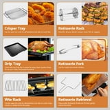 WHALL 12QT Touchscreen Air Fryer Oven, 12 Pre-set Menus, Stainless ...