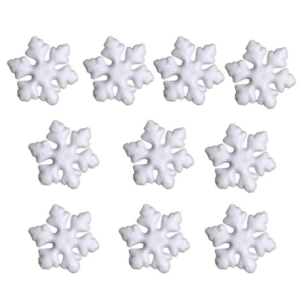 10 Pieces 7.5cm Snowflake Shaped Ornaments DIY Craft Party Decoration ...