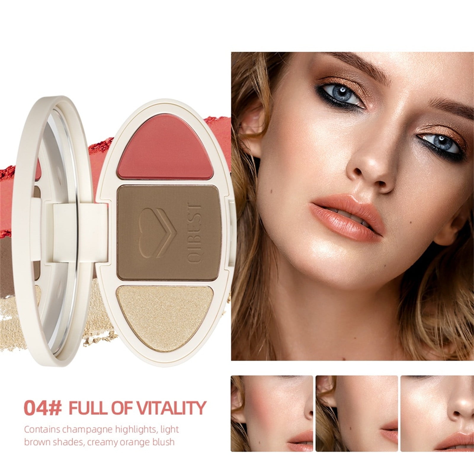 Sombra de ojos mate Fiudx alto brillo rubor maquillaje | Walmart en línea