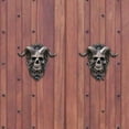 Wepro Horned Skull Hanging Door Knocker-Heavy Duty Gothic Doorknocker ...