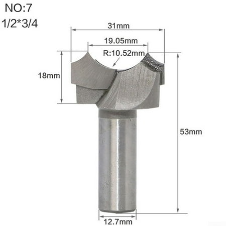 Router Bit Point-cut Round Over Groove Bit For Wood Engraving Cutter ...