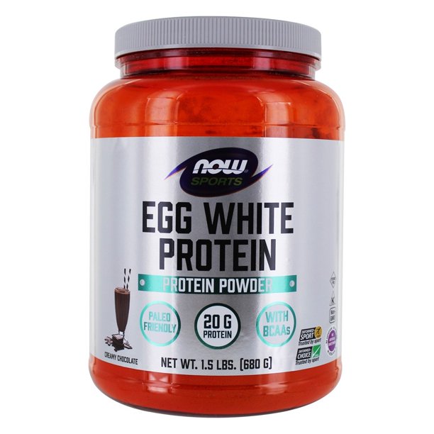 NOW Foods - NOW Sports Egg White Protein Powder Creamy Chocolate - 1.5 ...