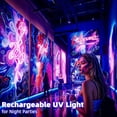 Battery Powered Black Light,Rechargeable Blacklight,Cordless 395nm ...