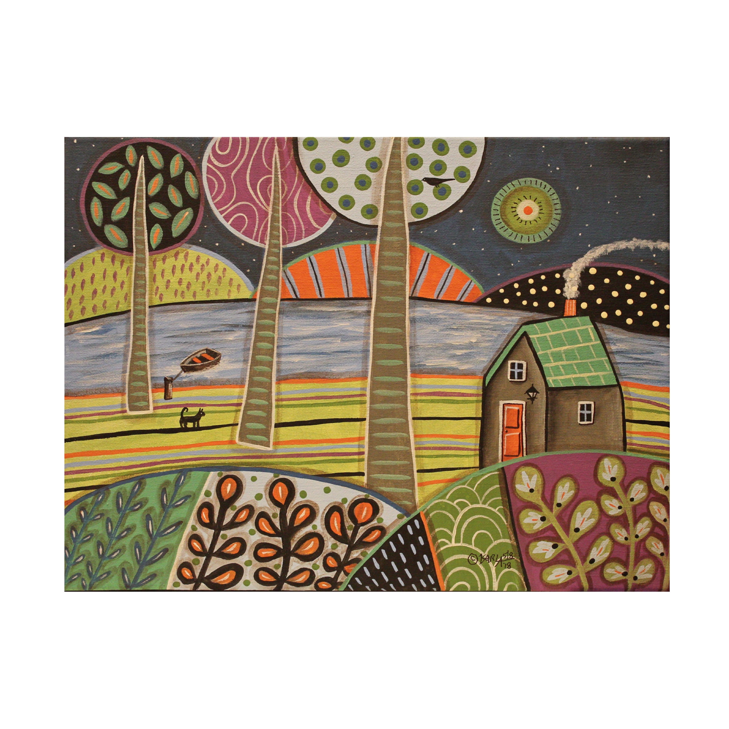 Karla Gerard 'Lake Night 2' Canvas Art - Walmart.com