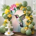 Bird Floral Arch Backdrop Cover 7.2 FT Hummingbird Spring Decorative ...