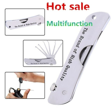 US Practice Lock Folding Multi-tool Pick Set Camping Survival Army ...