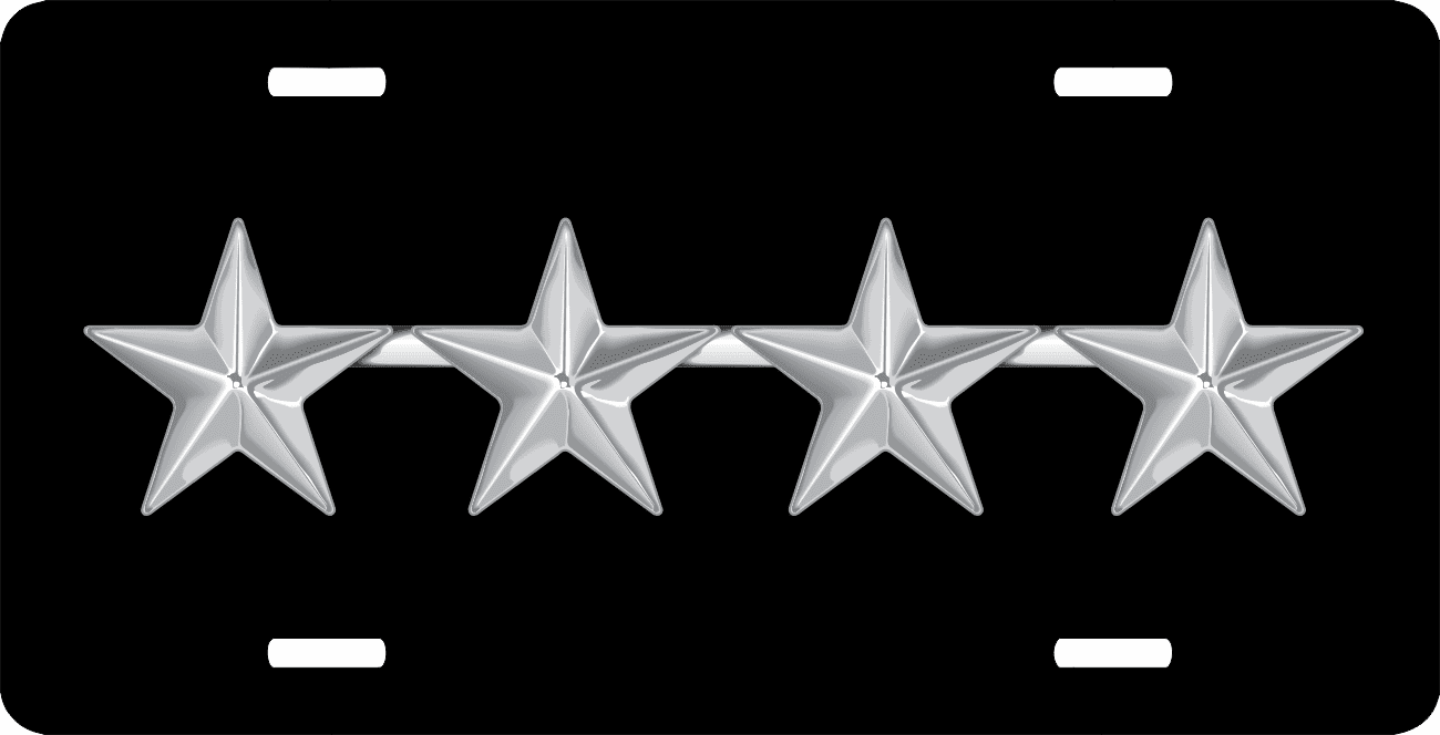 Air Force General Officer Rank Insignia License Plate - Walmart.com