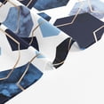 Blue Shower Curtain Navy Blue Modern Abstract Geometric Grid Bathroom ...