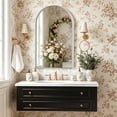 36"x24" Arched Recessed Medicine Cabinet with Mirror, Beveled Edge ...