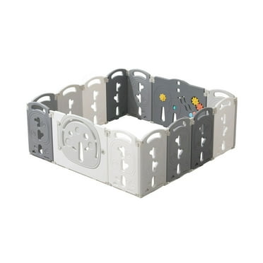 CycloneSound Baby Playpen Center Foldable Play Yard w/ Game Wall and ...