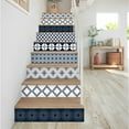 6pc/13pc Stair ration Sticker Peel & stick Tile Pattern Flower Wood ...
