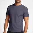 2026 Plus Size Reglan Mens Short Sleeve Shirts Plain Crewneck Basic ...