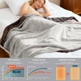 Electric Heated Blanket Throw 50''x60'' – Soft Dual-Sided Flannel, 12 ...