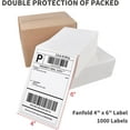 1000 4x6 Thermal Shipping Labels Fanfold, Direct Thermal Printer Labels ...