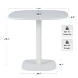 32" Tulip Table Small Pedestal Table for 4 Modern Square Dining Room ...