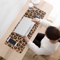 Black and Brown Leopard Print Extended Large Mouse Pad, Keyboard Mouse ...