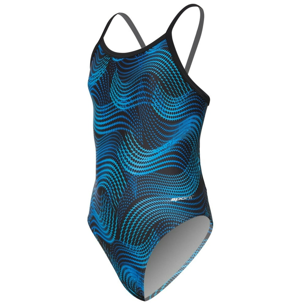 Sporti Sporti Polyester Cosmos Thin Strap One Piece Swimsuit Youth 22 28 22y Blue Walmart