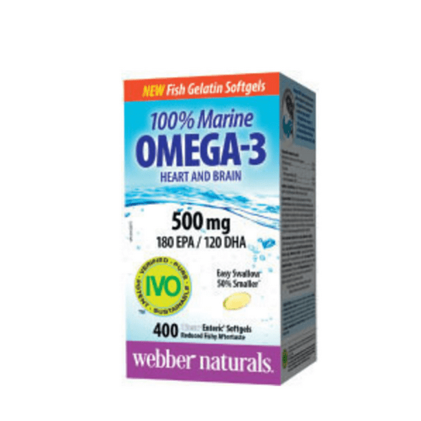 Webber Naturals Easy To Swallow Mini Omega-3 500mg 400 Softgels ...