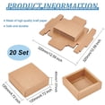 20 pc Kraft Paper Storage Gift Drawer Boxes Gift Packaging Case for ...