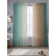 Abstract Sheer Curtains 84 inches Long 2 Panels Set Oceans Beaches ...