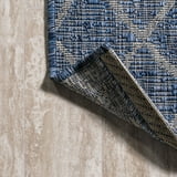 JONATHAN Y SANTA MONICA 3 x 5 Area Rug, Madaba Moroccan Trellis - Navy ...