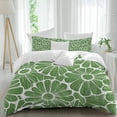 4 Piece Duvet Cover Set Cal king, Spring Green Flower Leaf Texture Soft ...
