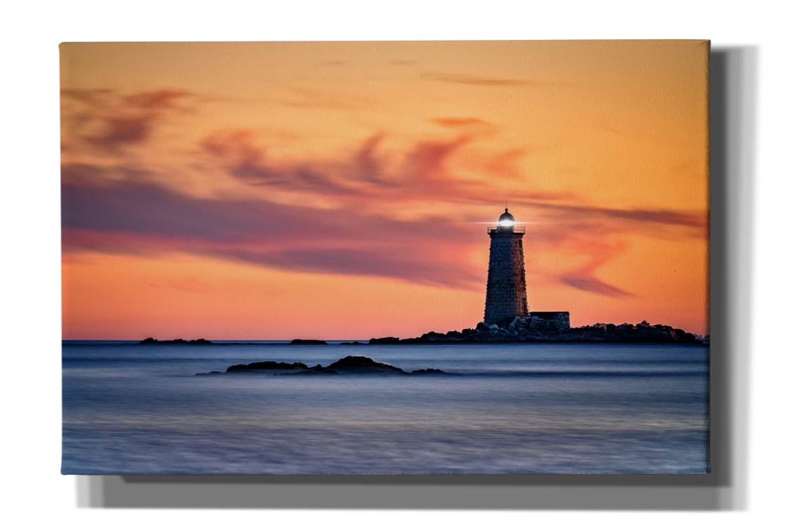 Epic Graffiti 'Whaleback Lighthouse' by Rick Berk, Canvas Wall Art, 18 ...