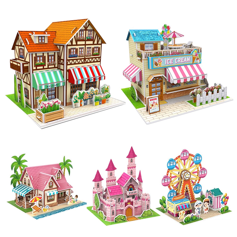 Yesbay Three-Dimensional 3D Model Puzzles Handmade DIY Houses Building ...