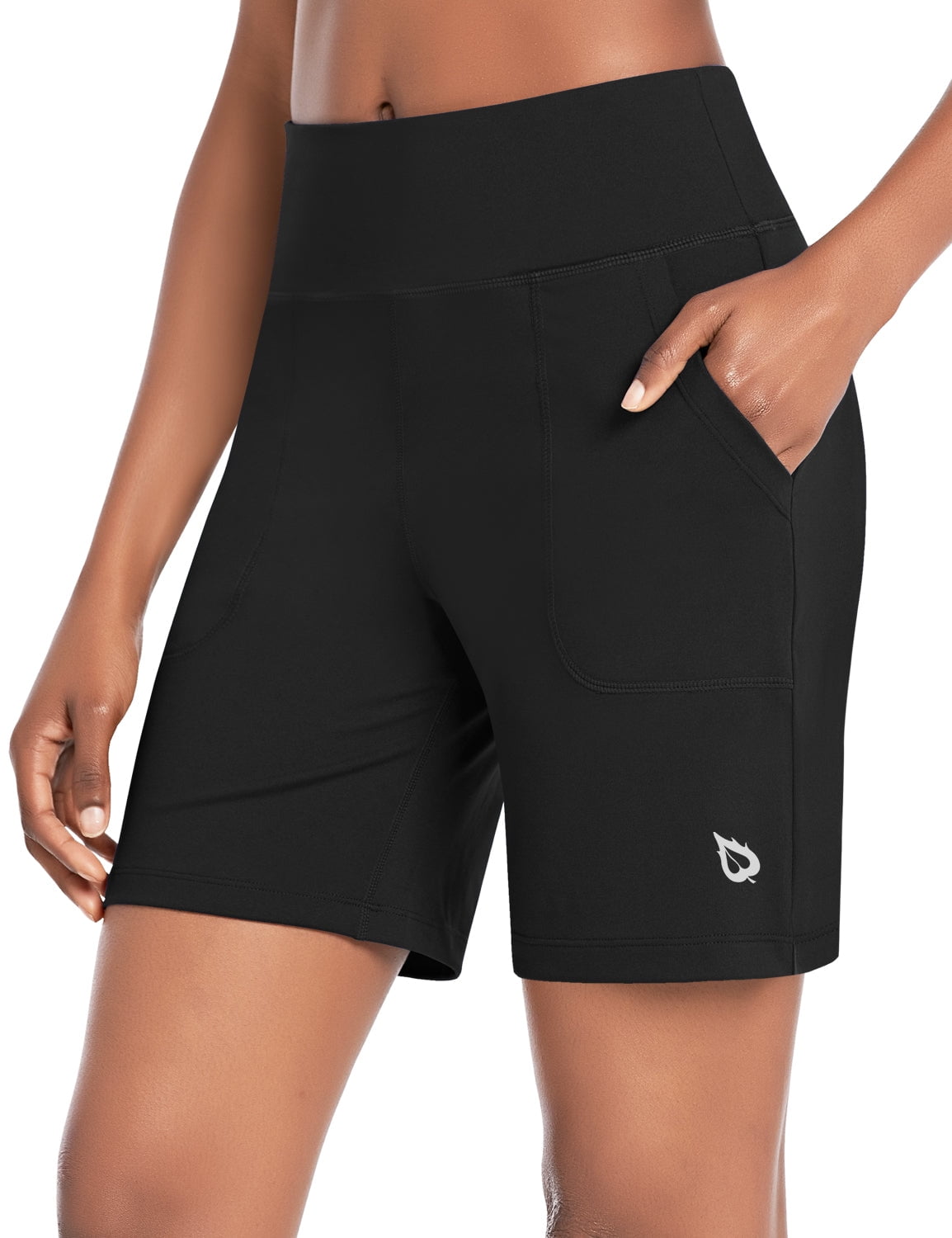 BALEAF Women's 7" Athletic Long Shorts High Waisted Running Bermuda ...