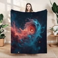 Durable Soft & Warm Flannel Blanket - Cozy Swirling Vortex Design in ...