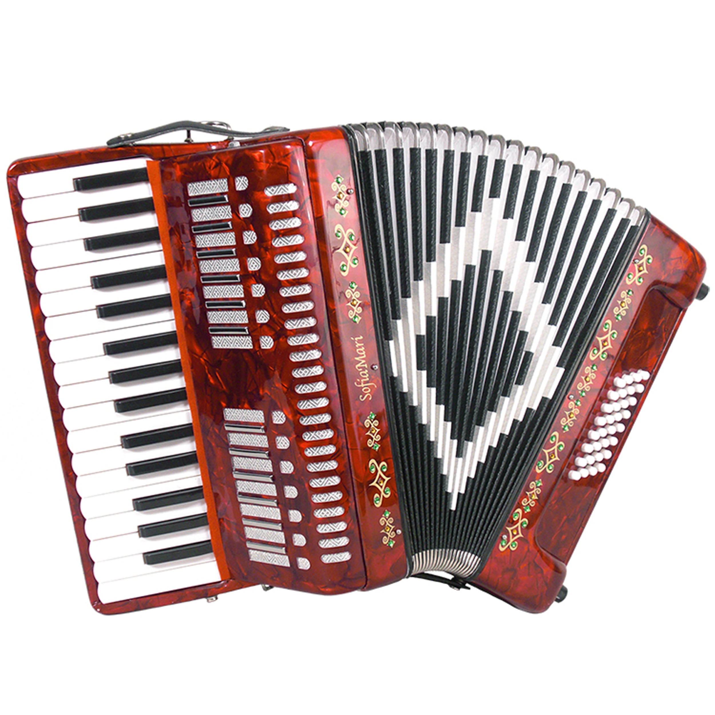 SofiaMari 32 Key 32 Bass Accordion Red - Walmart.com