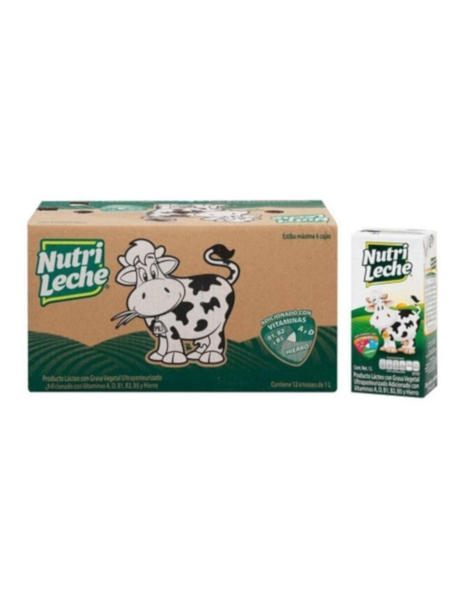 Pack de 12 Leche Nutrileche UHT 1 L Nutrileche Entera | Walmart en línea
