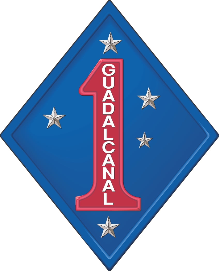 3.8 Inch USMC 1st Marine Division Vinyl Transfer Decal - Walmart.com ...