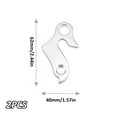 AOOOWER 1pair Bike Rear Derailleur Hanger Road Bike Frame Gear Tail Hook Aluminum Alloys ...