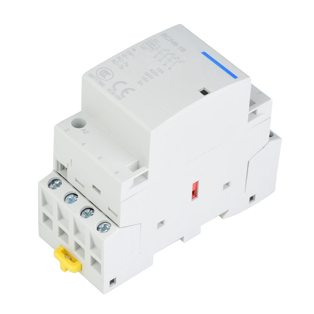 4P 16A 24V Support de Rail DIN pour Contacteur AC Domestique 4NO (220V ...